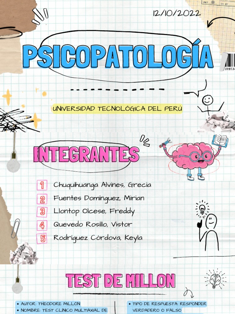 Ficha Técnica Del Test de Millon y Test 16 PF | PDF | Depresión (estado ...