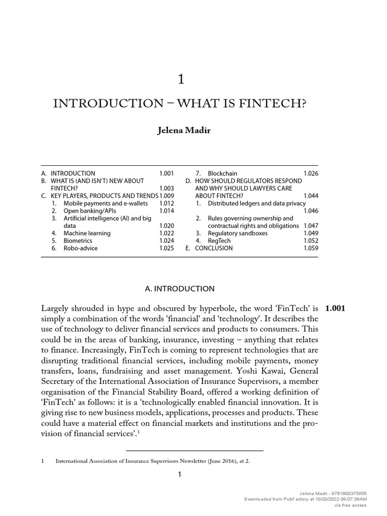 (9781800375949 - FinTech) Chapter 1 - INTRODUCTION - WHAT IS FINTECH ...