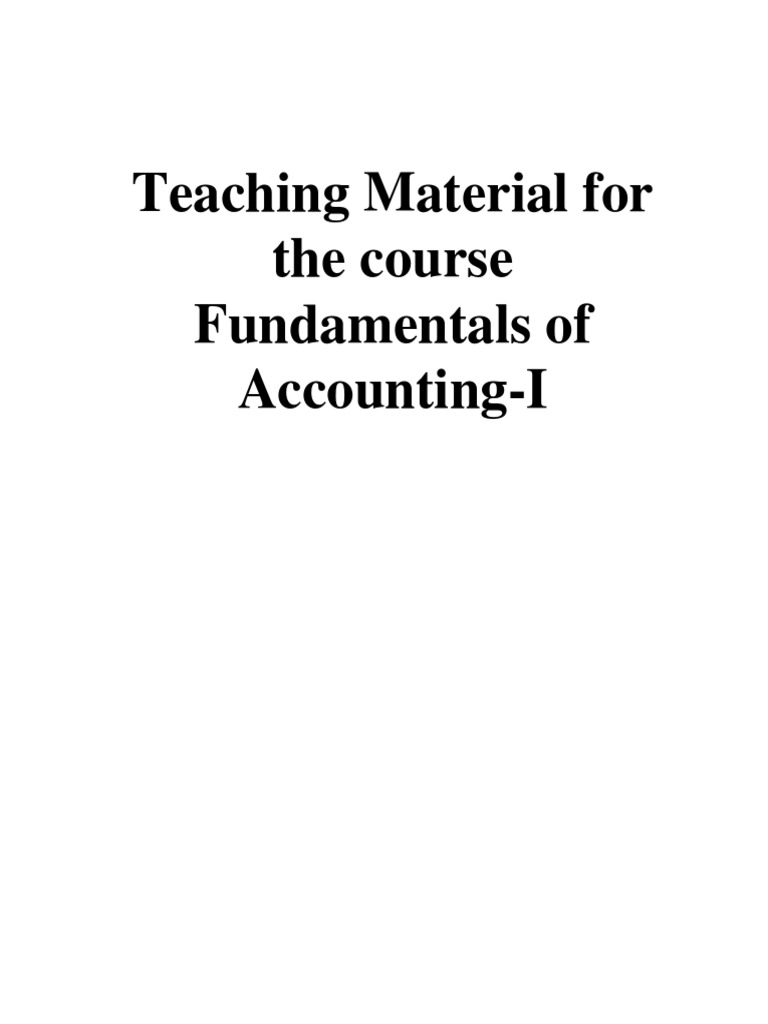 Fundamentals of Accounting CH 1-Chapter 7 | PDF | Debits And Credits ... Fundamentals of Accounting CH 1-Chapter 7 | PDF | Debits And Credits ...