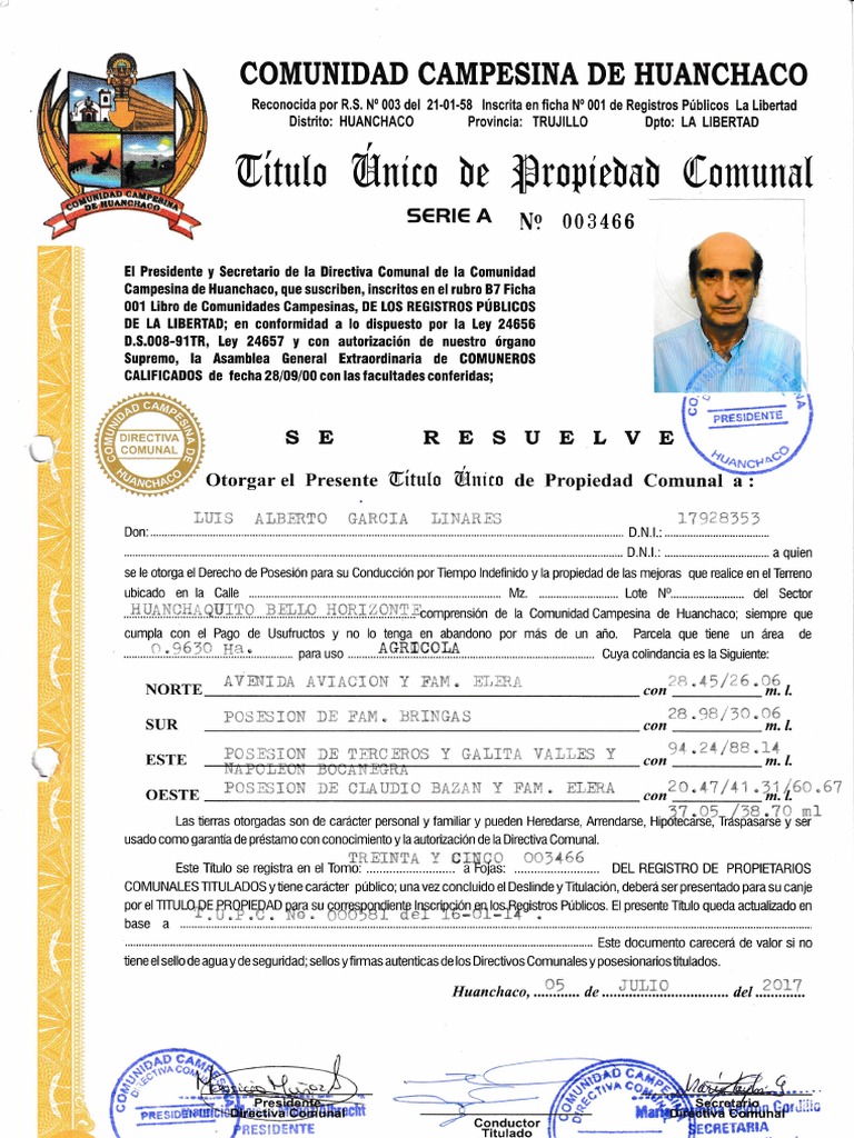 Titulo de Propiedad | PDF | Propiedad | Derecho y economía