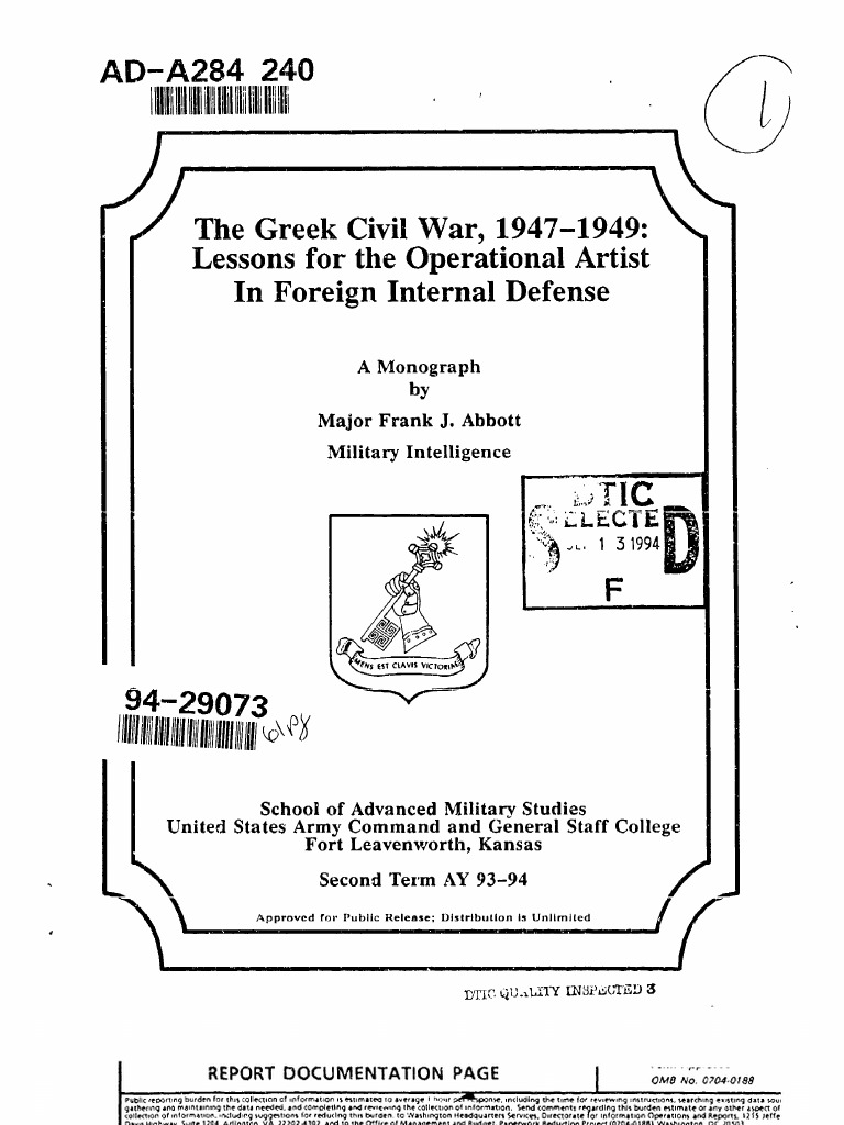 Greek Civil War | PDF | United States Department Of Defense | Greece