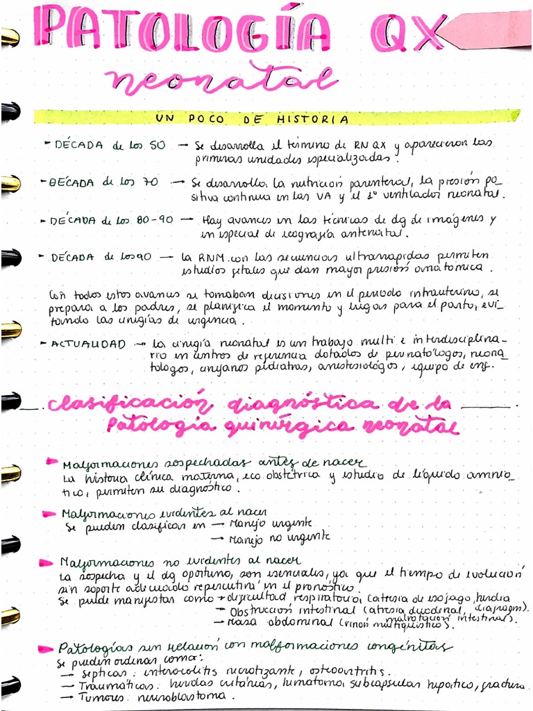 Patología Quirúrgica Neonatal | PDF