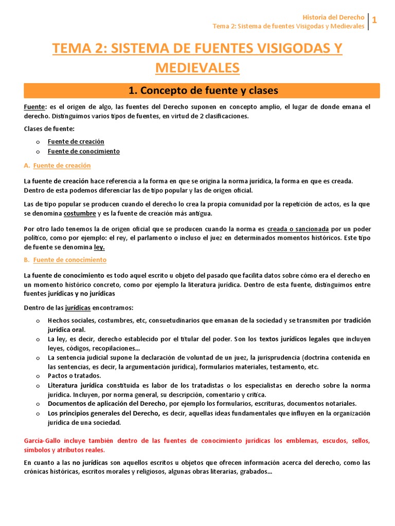 Fuentes del Derecho Visigodo y Medieval | PDF | Fuentes del derecho ...