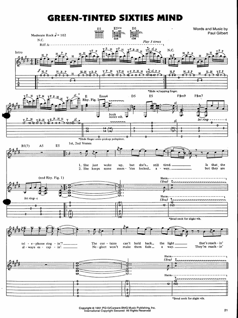 Green-Tinted Sixties Mind | PDF