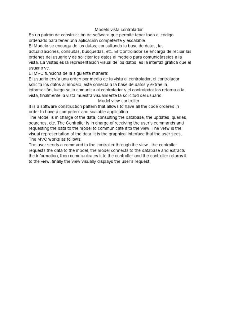 Modelo Vista Controlador | PDF | Informática