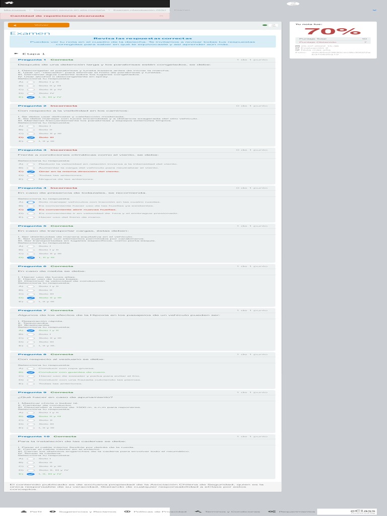 Capacitación ACHS - Eclass | PDF | Prueba (evaluación) | Vehículos