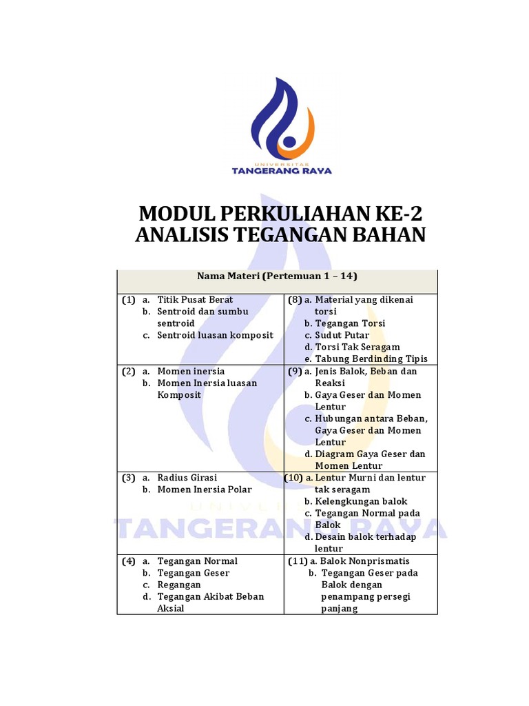 02 - Modul Analisis Tegangan Bahan | PDF