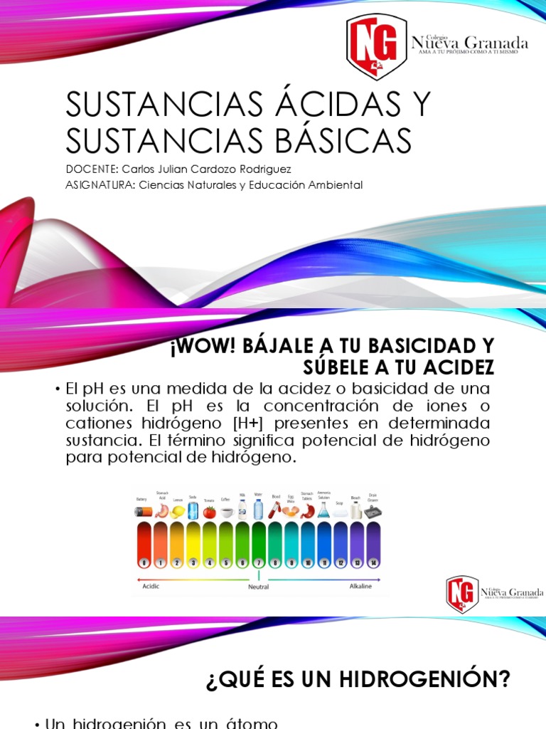 Sustancias Ácidas y Sustancias Básicas | PDF | Ph | Ácido