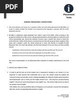 MEC Placement Test Guide for Teachers | PDF | Tests | Qualifications