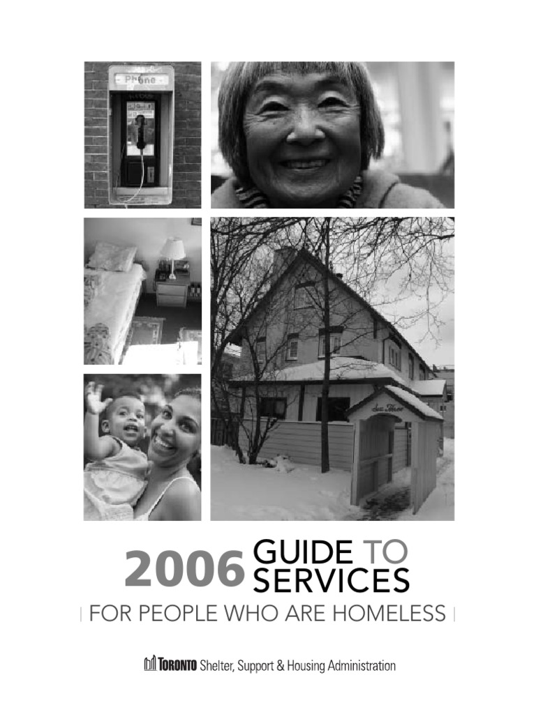 Guide To Services For People Who Are Homeless - 2006 - Toronto | PDF ...