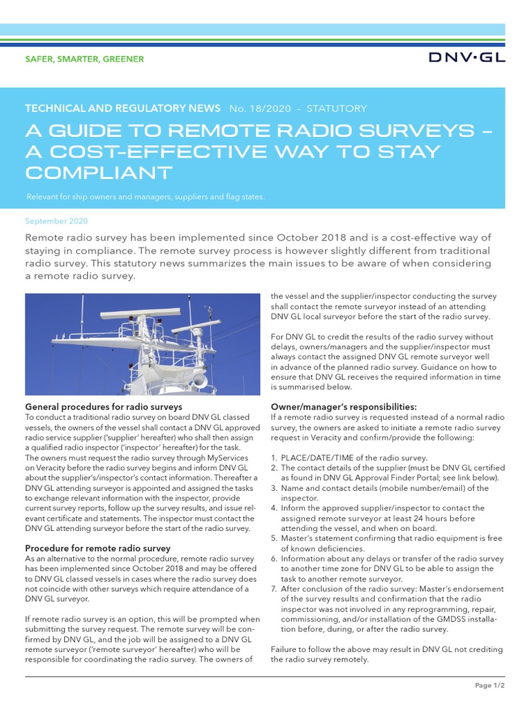 DNV GL TecRegNews No 18 2020 | PDF | Surveying