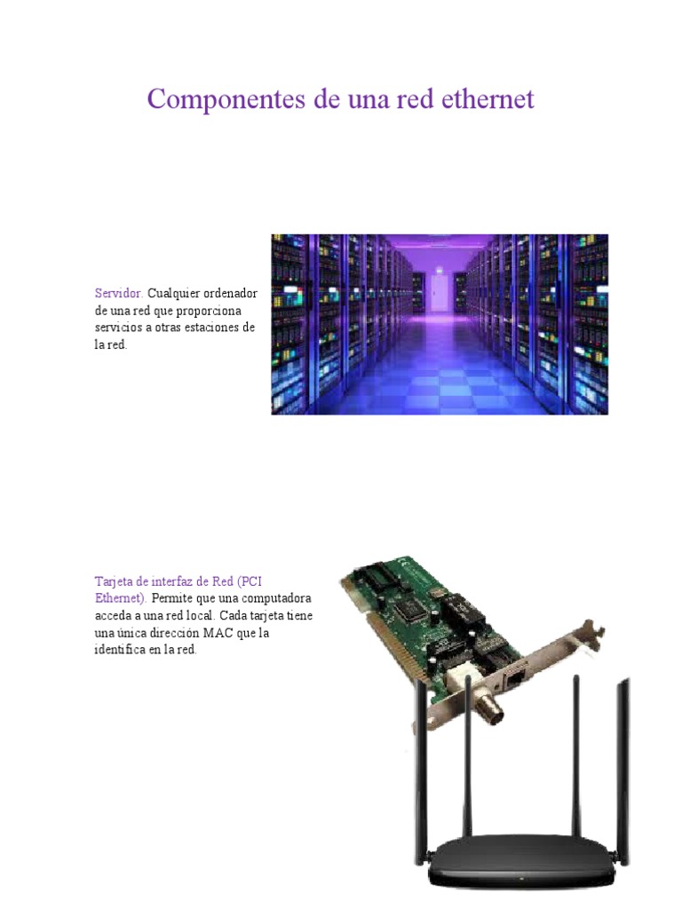 Componentes de Una Red Ethernet | PDF | Red de computadoras ...