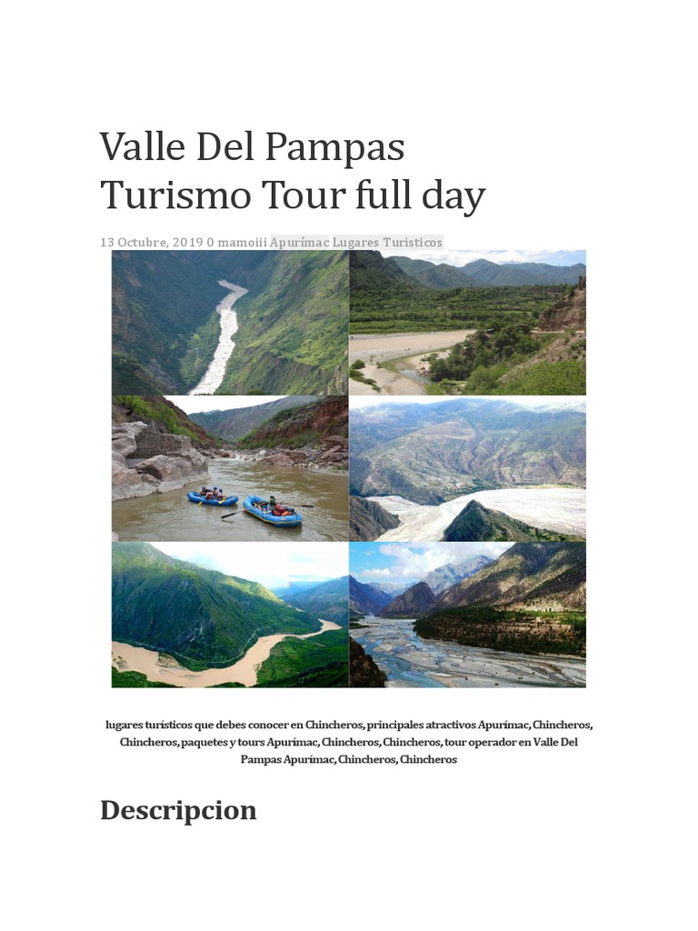 Valle Del Pampas Turismo | PDF | Turismo | Ocio