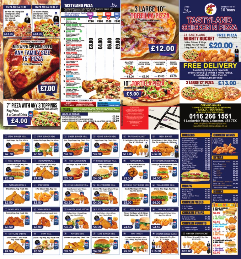 Tastyland Chicken Menu | PDF