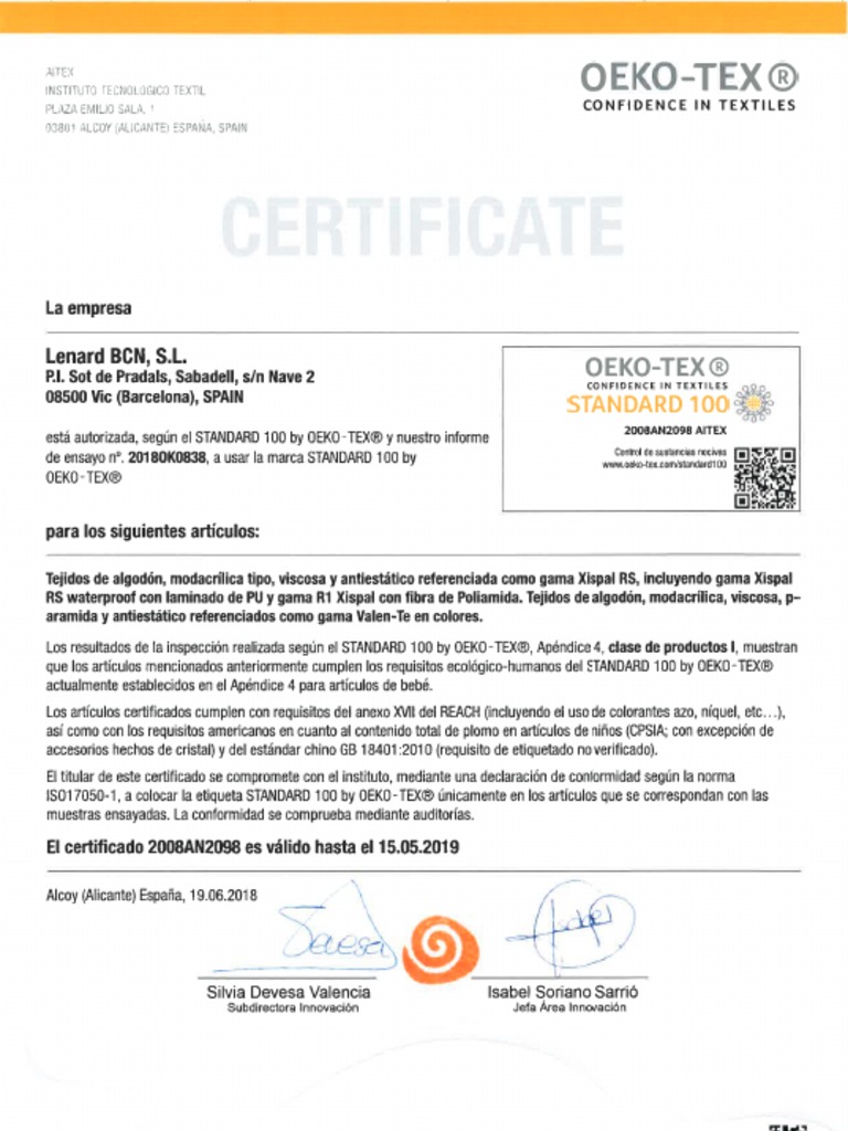 2008AN2098 - Xispal RS & Valen-T Range 2018-2019 | PDF | Compuestos ...