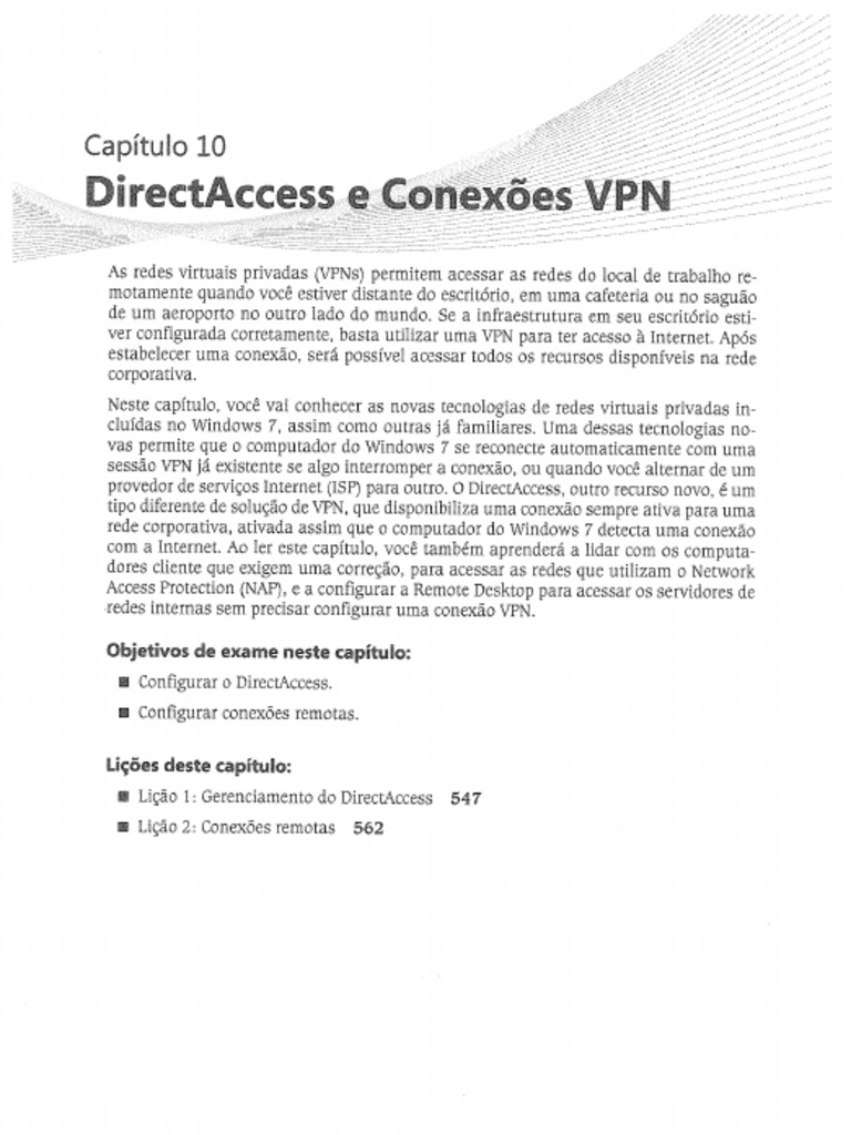DirectAccess e Conexões VPN | PDF