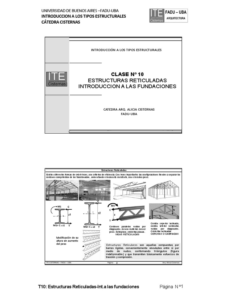 Tipos de Estructuras Reticuladas | PDF | Braguero | Sectores Economicos