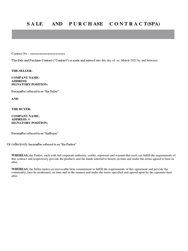 Revised Copper Contract Cathode SPA | PDF | Prices | Business