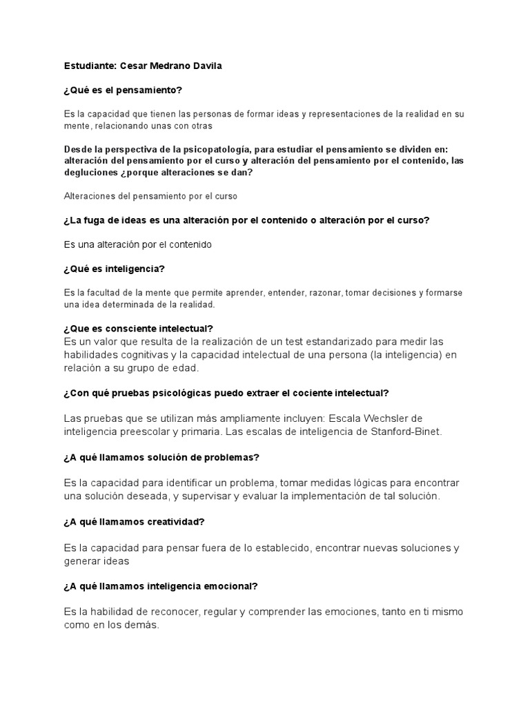 Estudiante - Cesar Medrano Davila | PDF