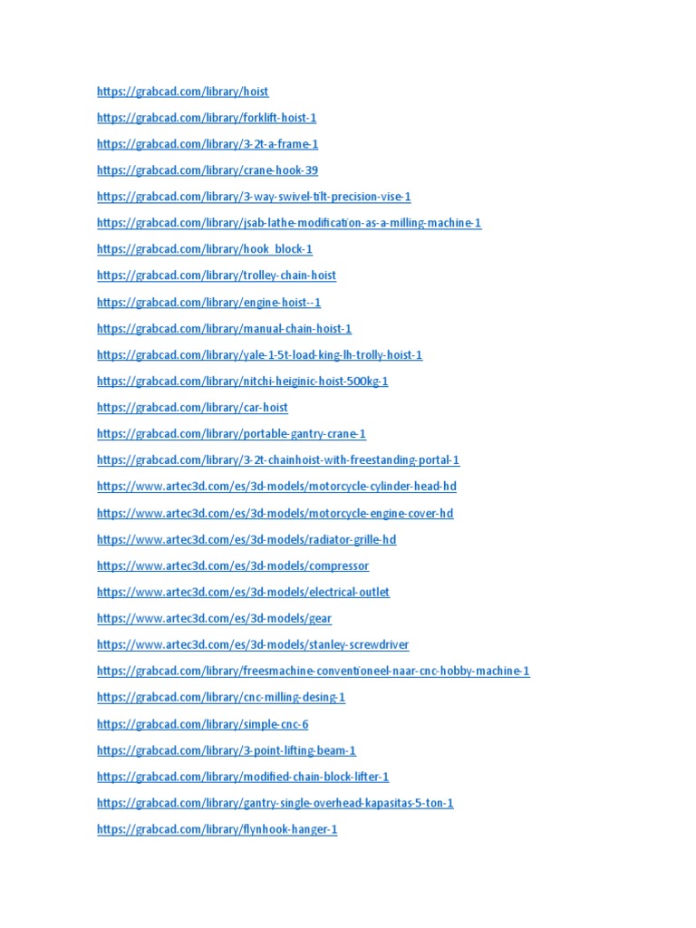 Lista STL | PDF | Cutting | Manufactured Goods