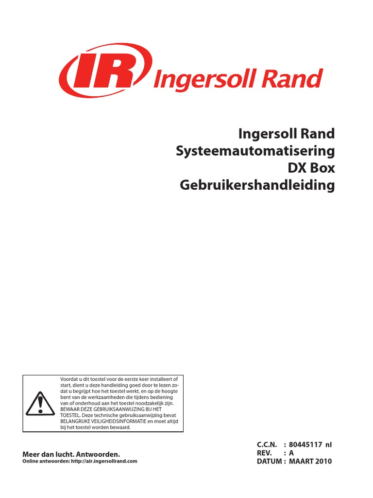 DX Box Operators Manaul 80445117 NL | PDF