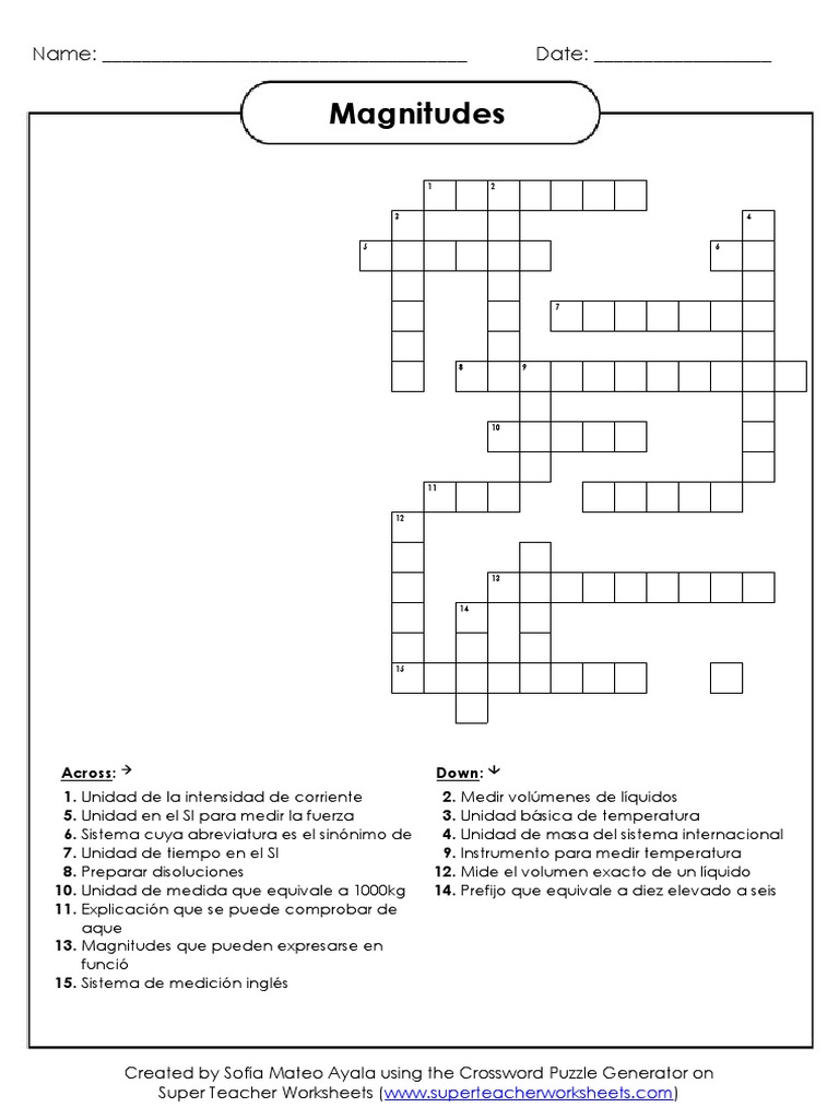 Super Teacher Worksheets Magnitudes | PDF | Notación | Science
