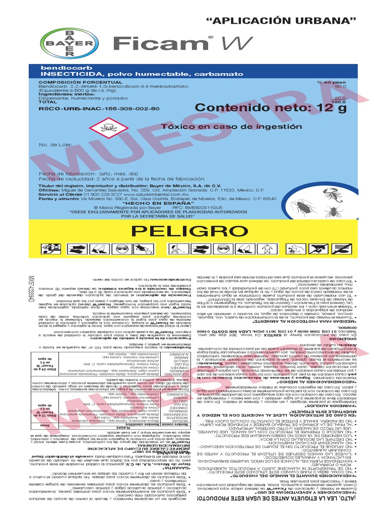 Ficam W Carbamato | PDF | Agua | Pesticida