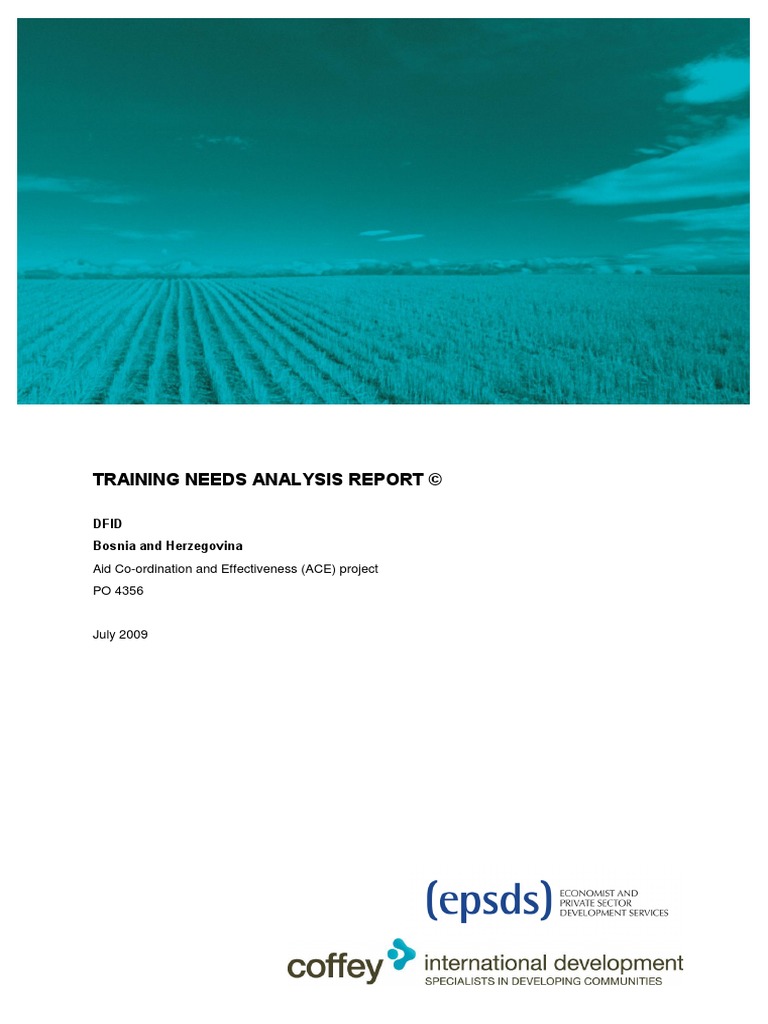 TNA Report | PDF | Strategic Planning | Project Management