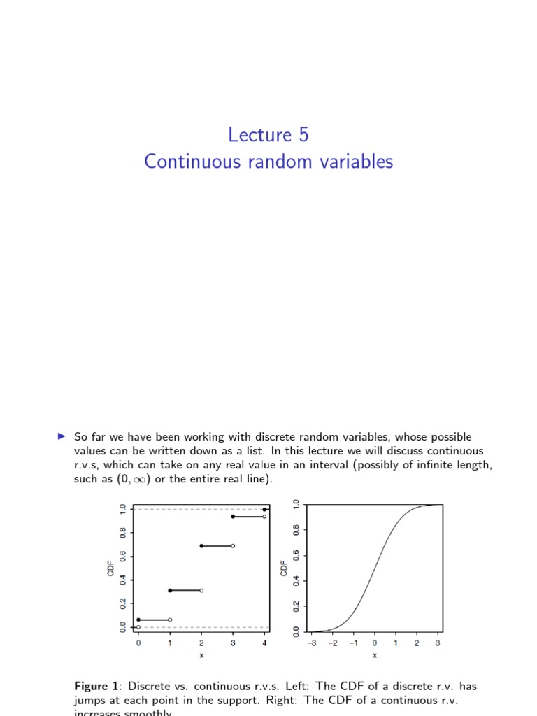 Understanding Continuous Random Variables | PDF | Probability Density ...