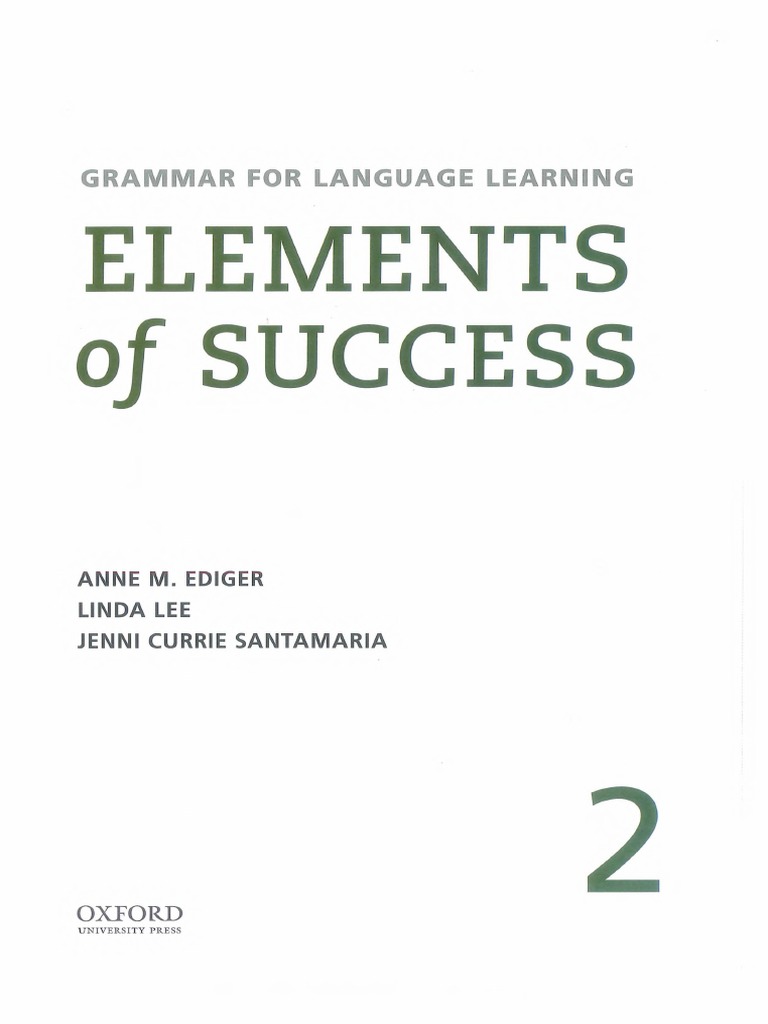 Elements of Success 2 With Answers | PDF | Adverb | Perfect (Grammar)