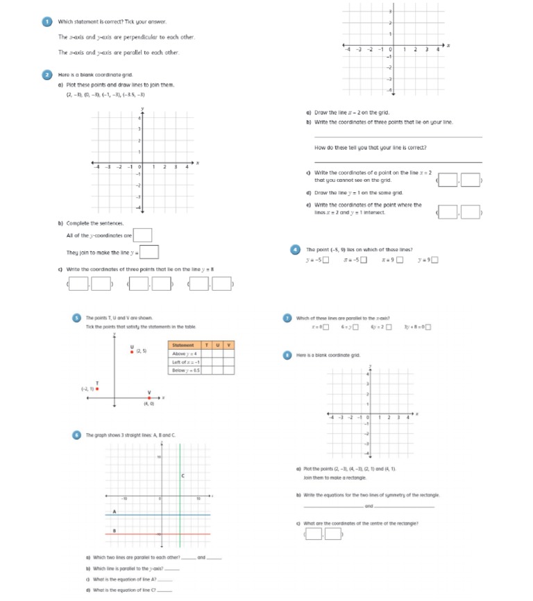 1.2 Identify & Draw Lines Parallel To The Axes | PDF