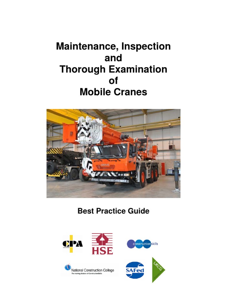 Maintenance and Thorough Examination of Mobile Cranes | PDF ...