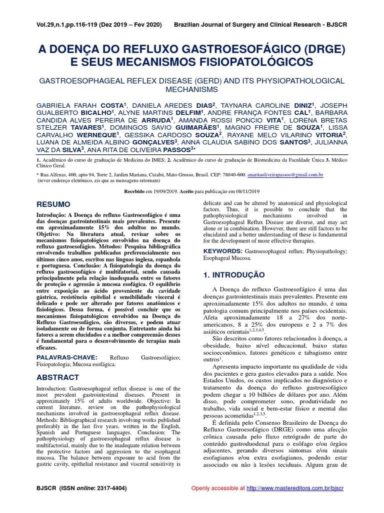 Doença Do Refluxo Gastroesofágico Kkk Drge Pdf Doença Do Refluxo