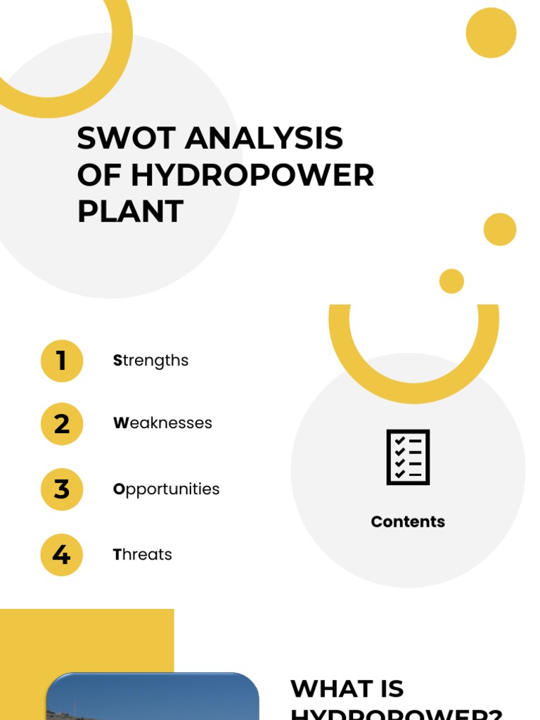 Swot Analysis For Hydropower Plant Group 1 | PDF | Science & Mathematics