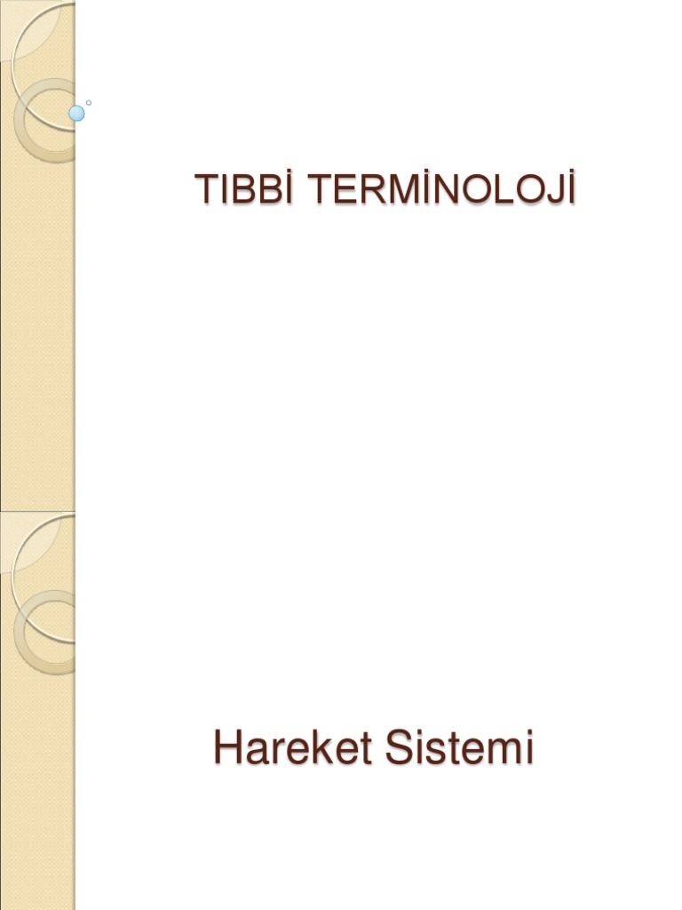Tibbi̇ Termi̇noloji̇ Hareket Si̇stemi̇ Ve Anatomi̇k Düzlemler Devam | PDF Tibbi̇ Termi̇noloji̇ Hareket Si̇stemi̇ Ve Anatomi̇k Düzlemler Devam | PDF