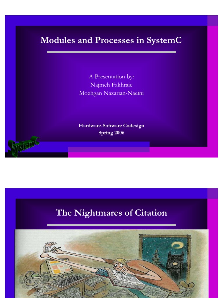 An Introduction To Systemc S Modules And Processes Pdf Interface Computing Parameter