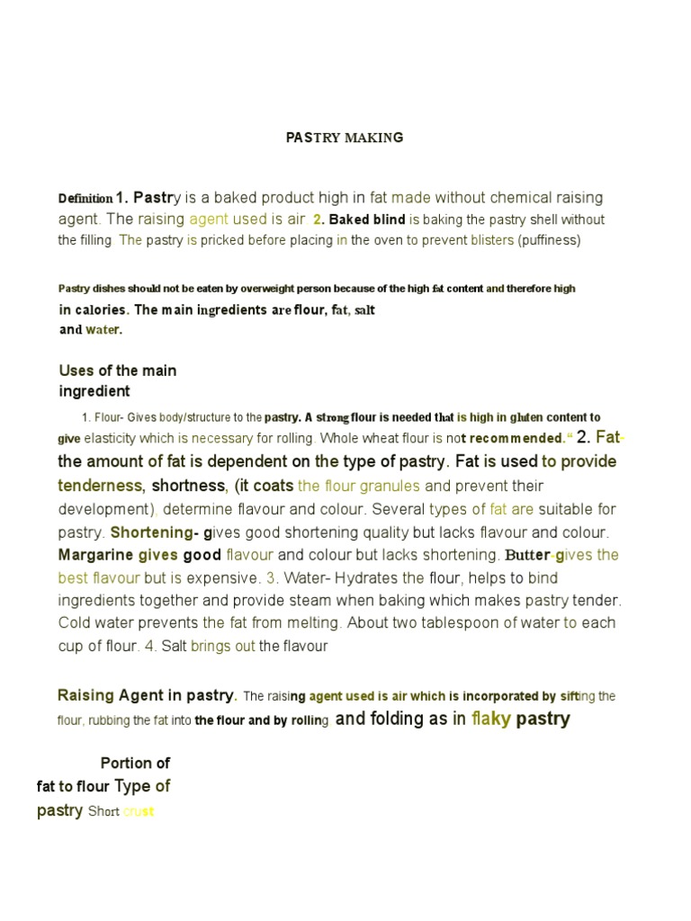 The Art of Pastry: A Comprehensive Guide to Pastry Types, Ingredients ...