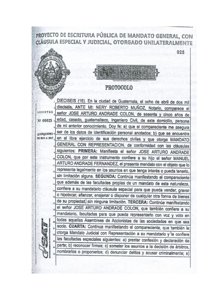 Mandato General | PDF