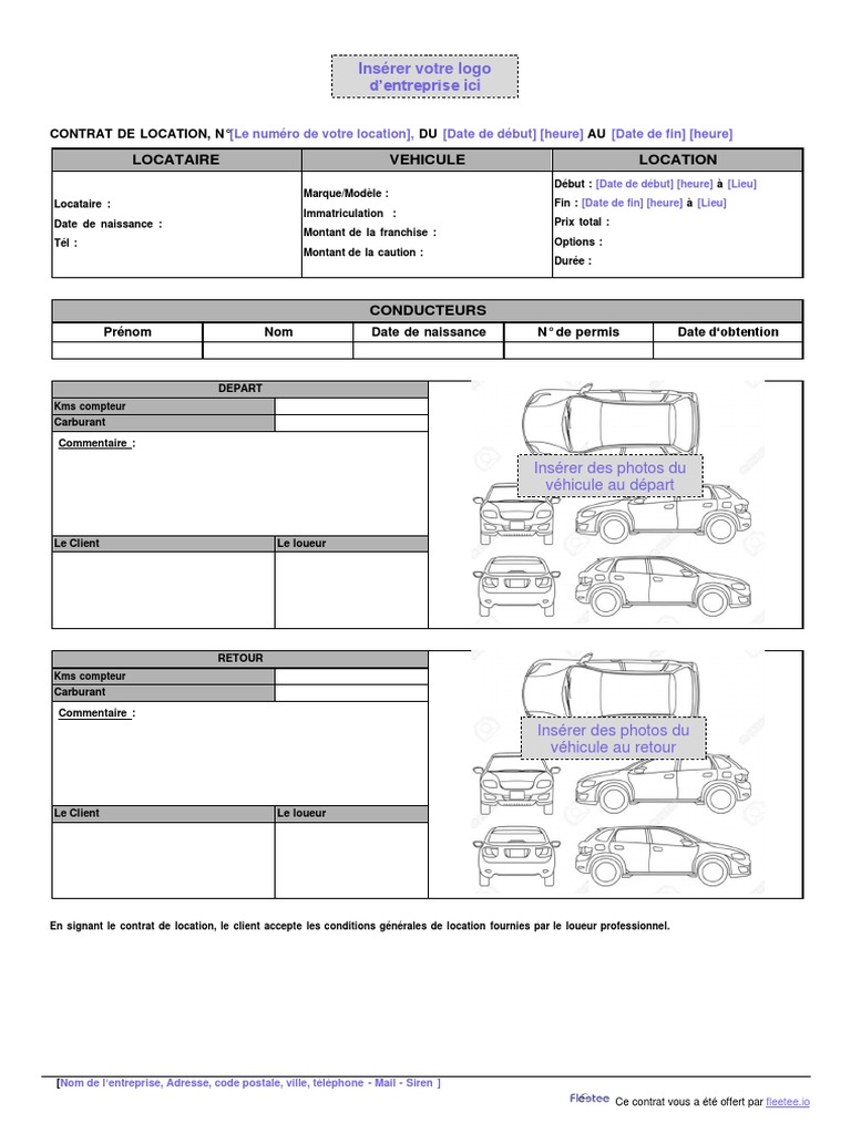 Condition Location Voiture