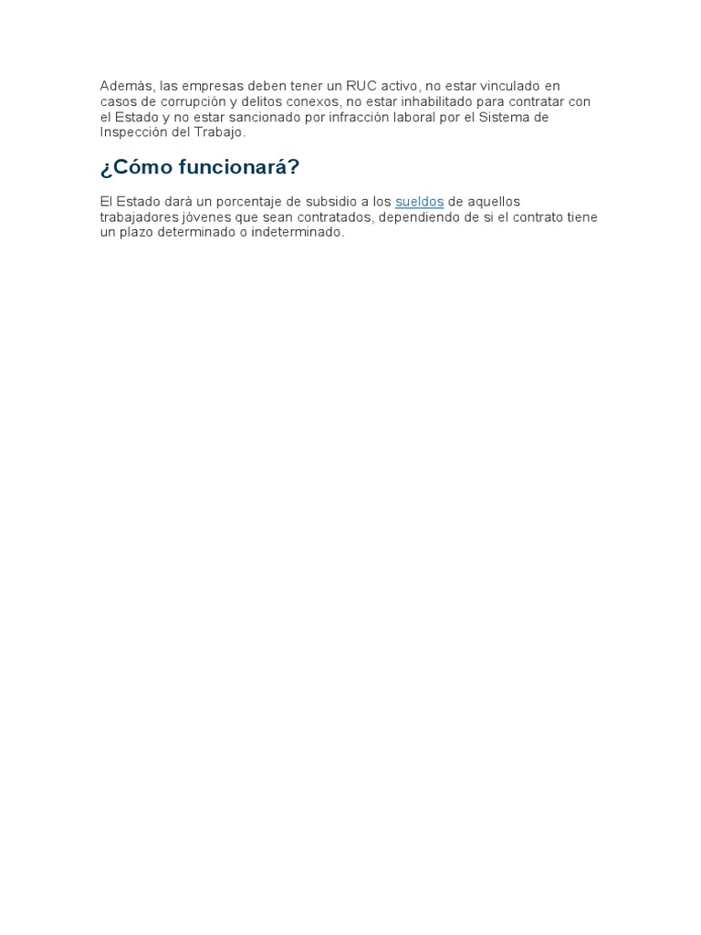 41 Además, Las Empresas Deben Tener Un RUC Activo, No Estar Vinculado ...