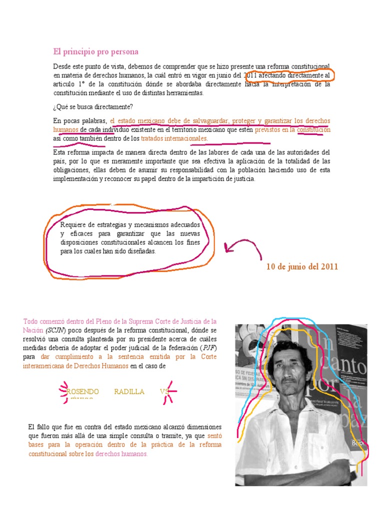 El principio pro persona en derechos humanos | PDF | Constitución | México