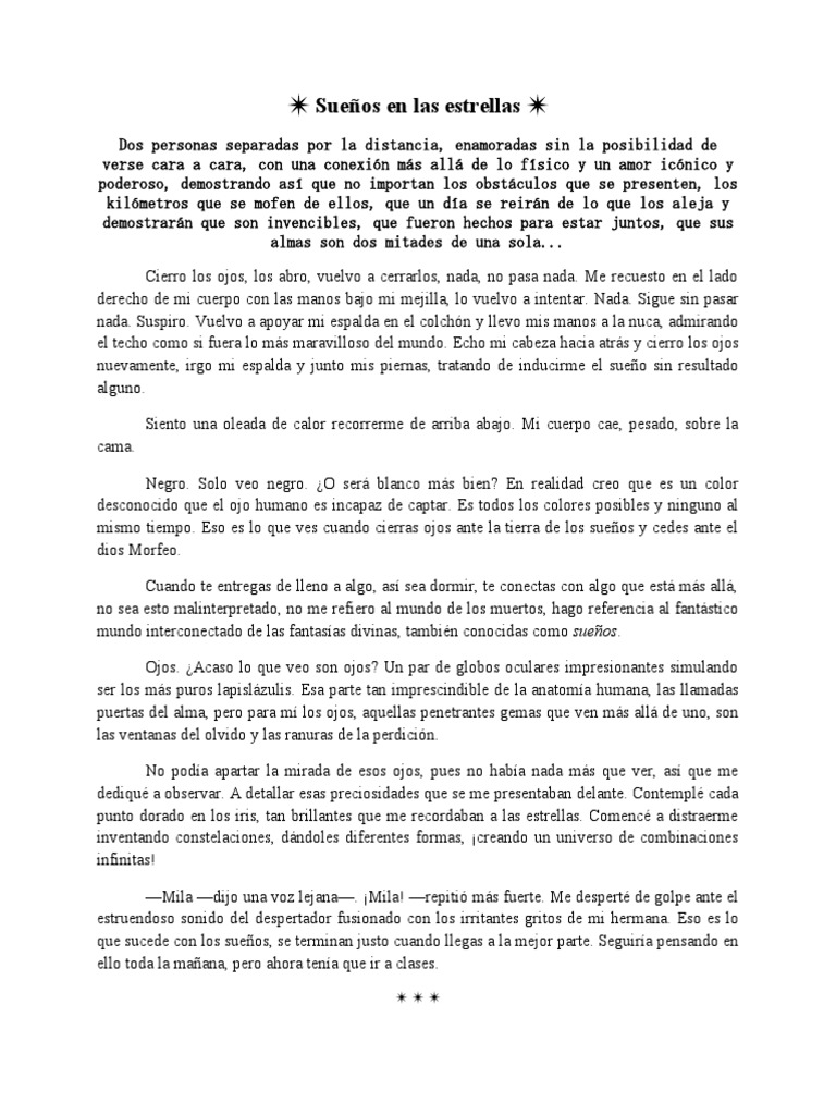 Sueños en Las Estrellas | PDF | Sueño