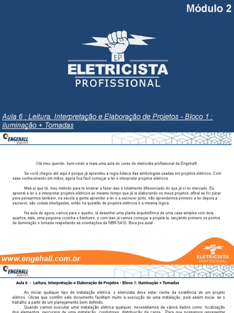 Modulo 2 Apostila Aula 6 Leitura Interpretacao e Elaboracao de Projetos Bloco 1 Iluminacao ...