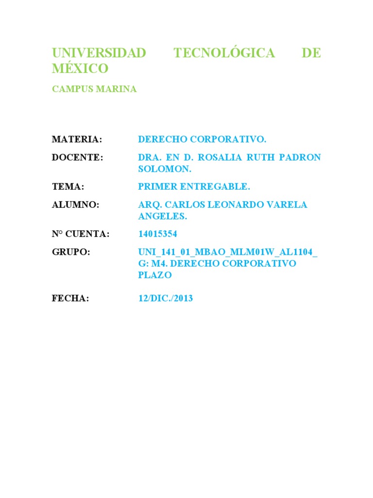 1 Entregable | PDF | Negocios