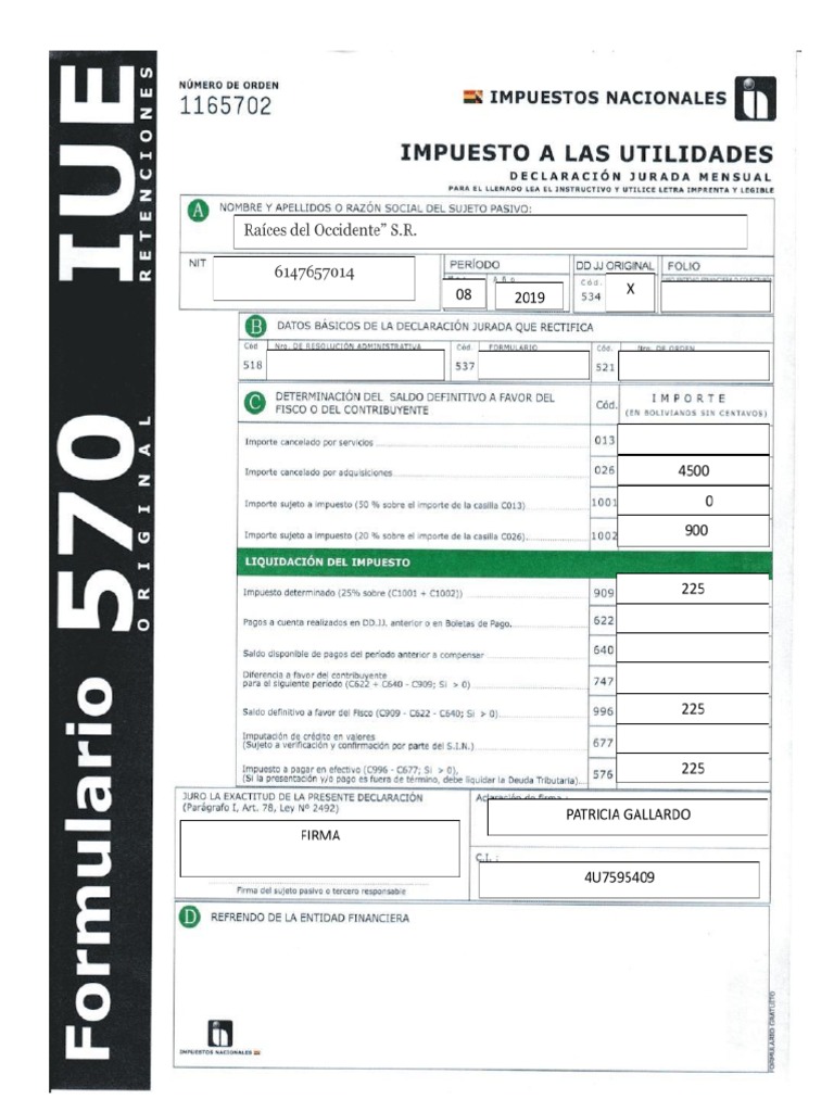Formulario 570 | PDF