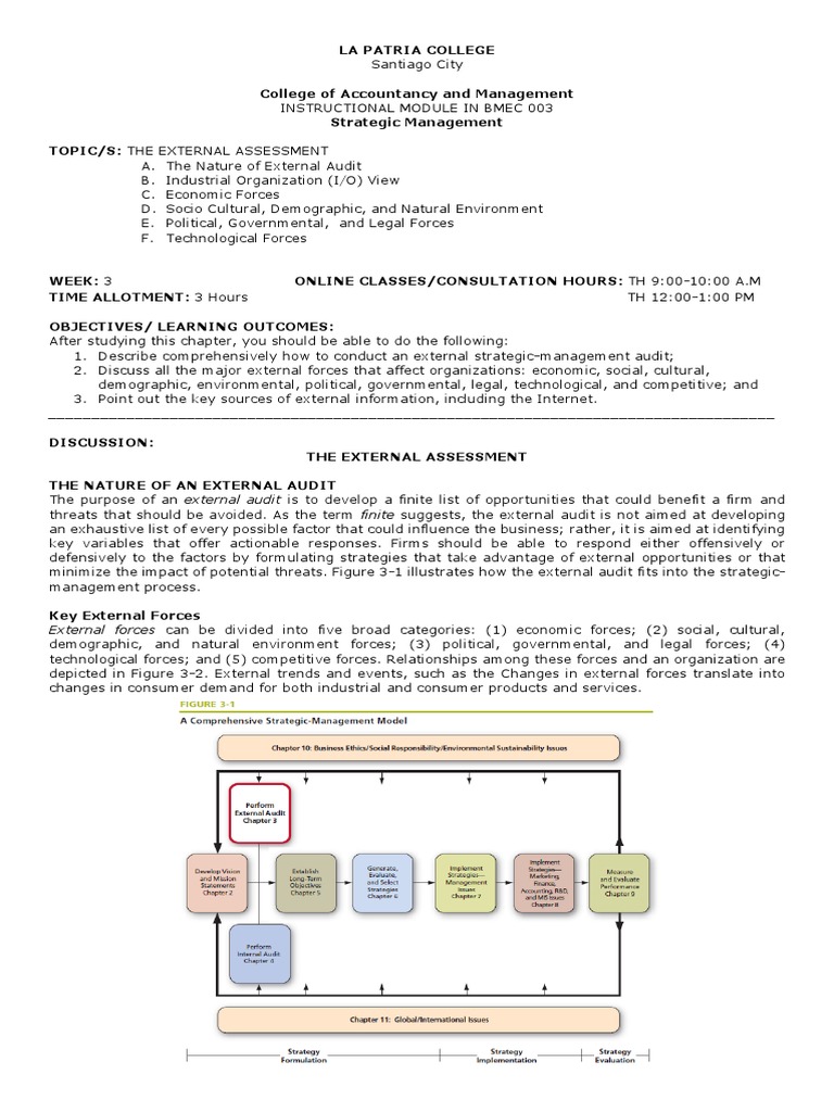 Bmec 003 Week 3 Module | PDF | Strategic Management | Competitive Advantage