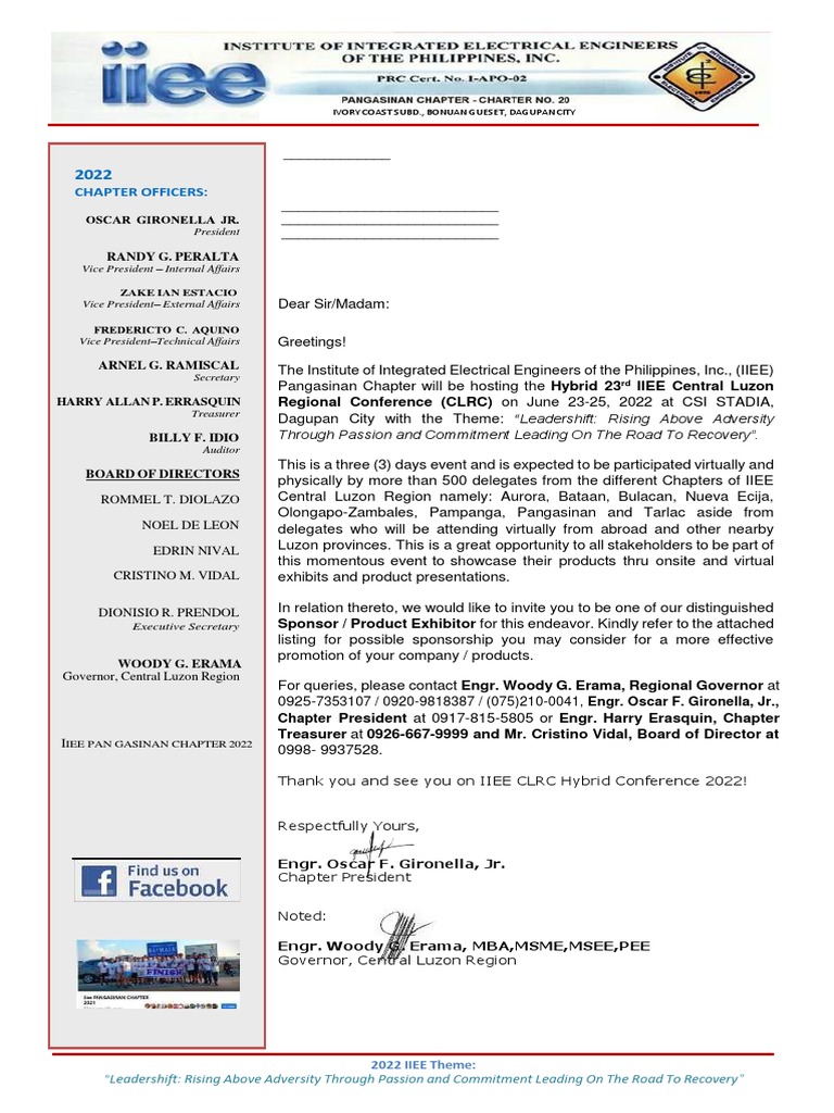 Invitation To 23rd Clrc2022 Blank Edited Final | PDF | Communication