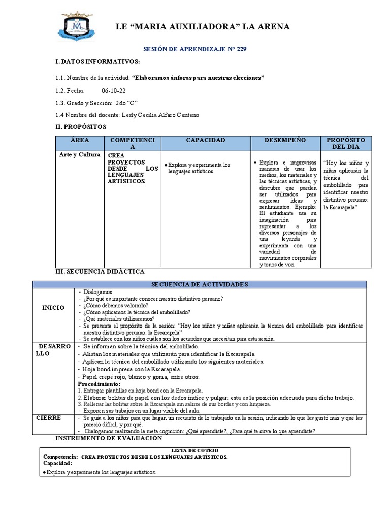 Sesión 06-10-22 - 2c - Arte y Cultura | PDF