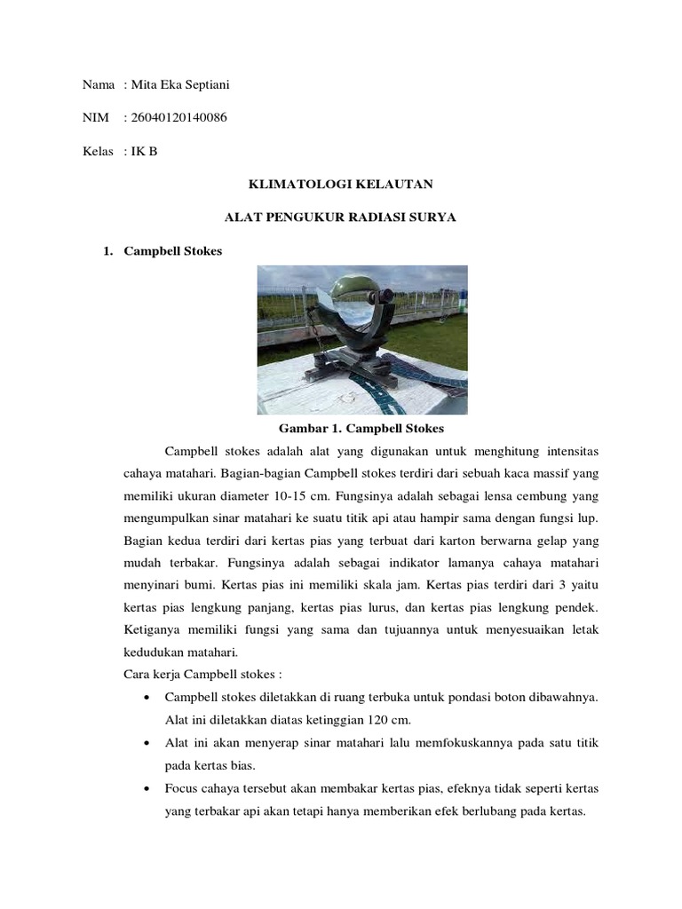 Mita Eka Septiani - 26040120140086 - IK B - Resume Alat Radiasi Surya ...