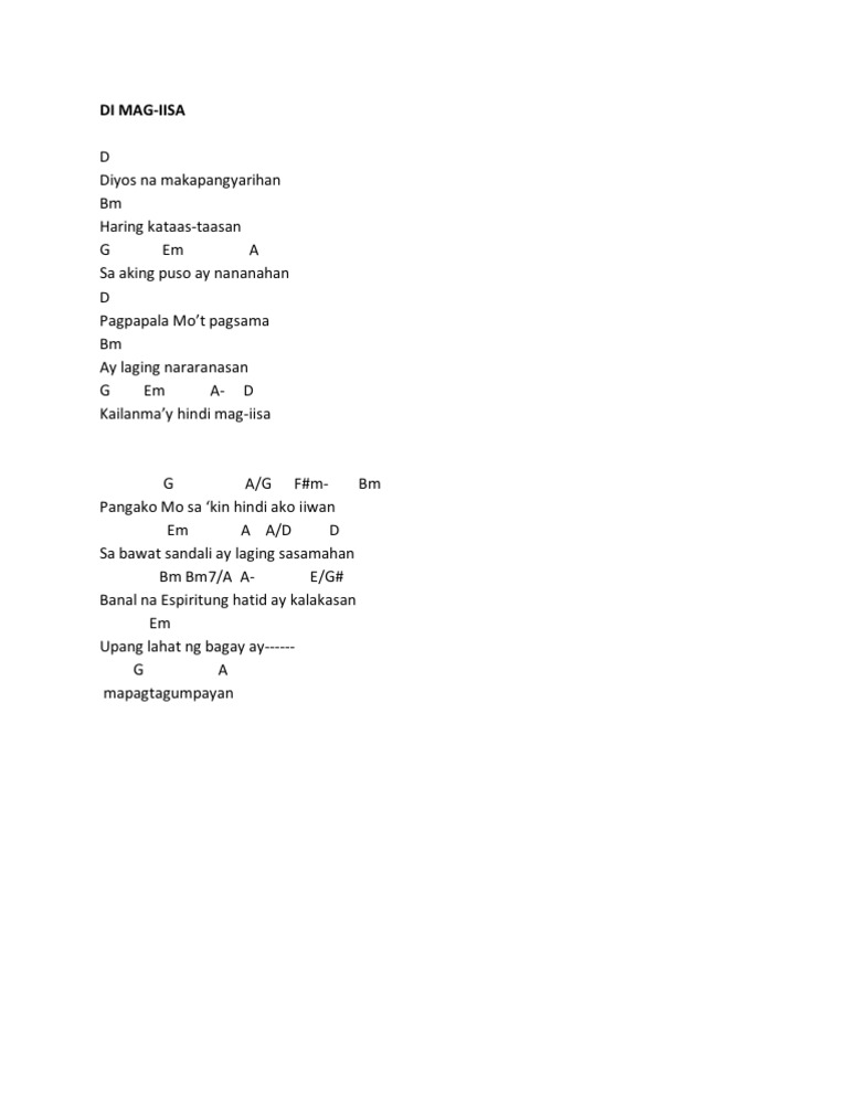 Di Mag-Iisa | PDF